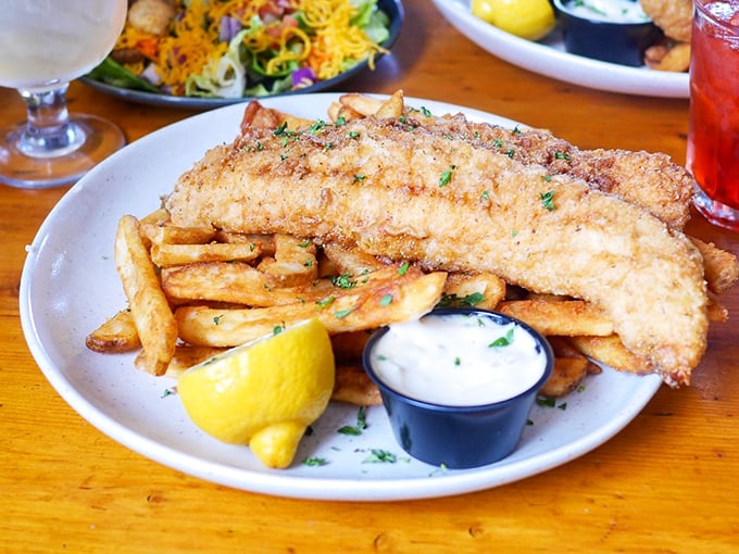 Lake Superior's finest whitefish, golden-crisp and ready for its close-up. This isn't just dinner; it's the U.P.'s aquatic ambassador on a plate.
