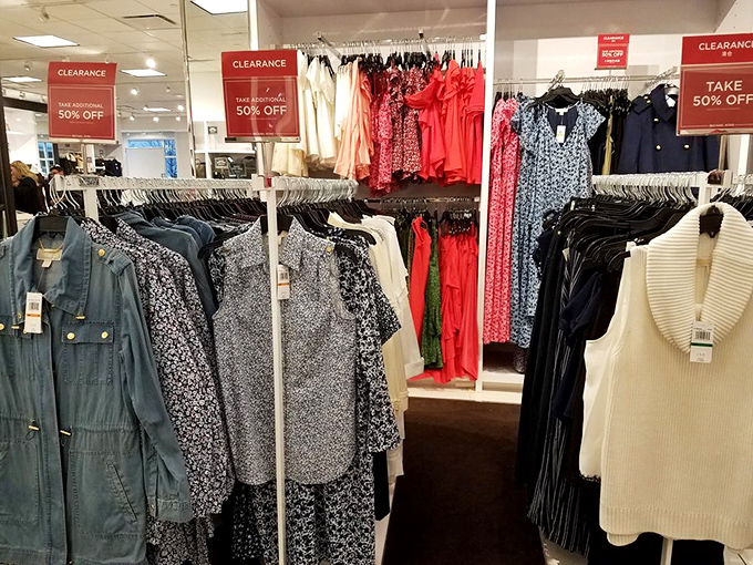 Clearance racks: where fashion dreams and budget realities find their happy compromise. The thrill of the hunt with red tags as your trophy.