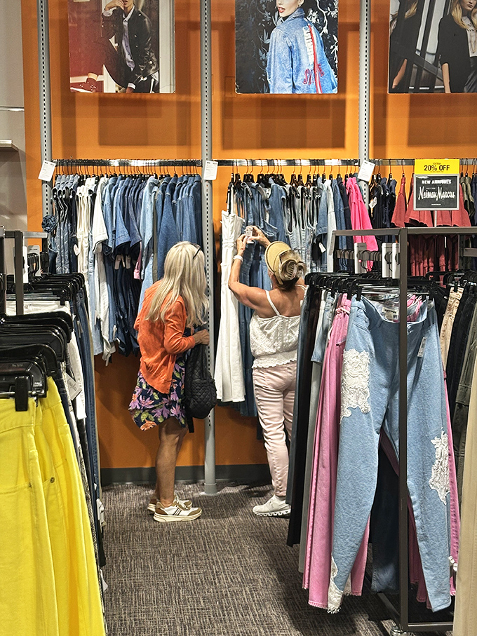 Shoppers hunt for denim treasures like fashion archaeologists. The thrill of the find is almost as satisfying as the discount on the price tag.