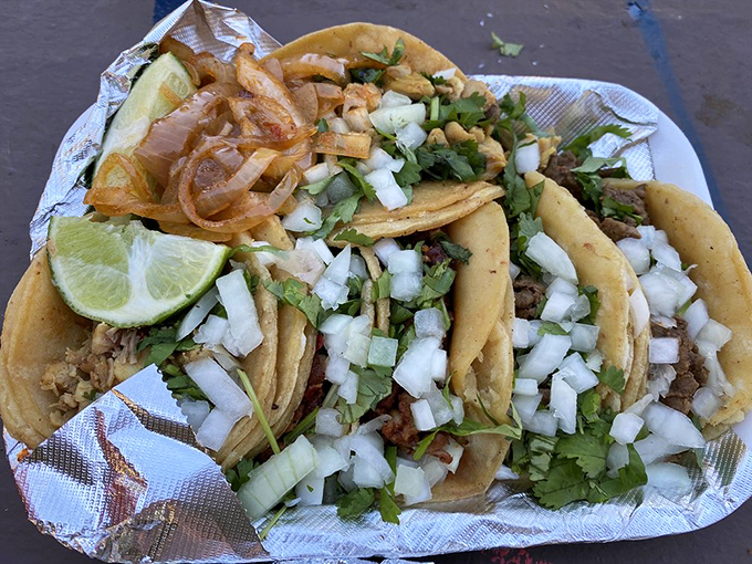 Al pastor tacos with that perfect balance of savory pork, sweet pineapple hints, and enough cilantro to make your Instagram followers jealous.