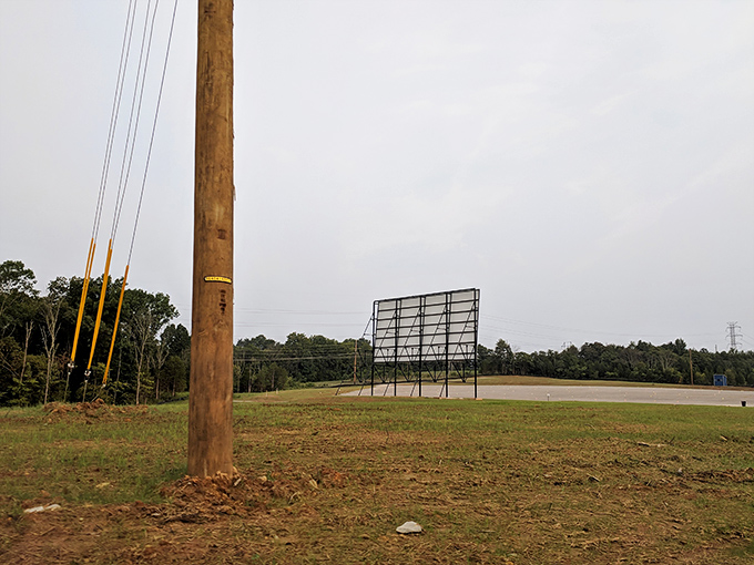 Behind-the-scenes glimpse of the drive-in's infrastructure, the modern-day equivalent of peeking behind the wizard's curtain.