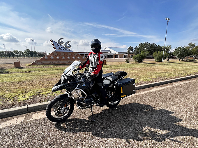 Two-wheeled pilgrims make the journey too; motorcyclists find the monument a perfect pit stop on their Route 66 odyssey.