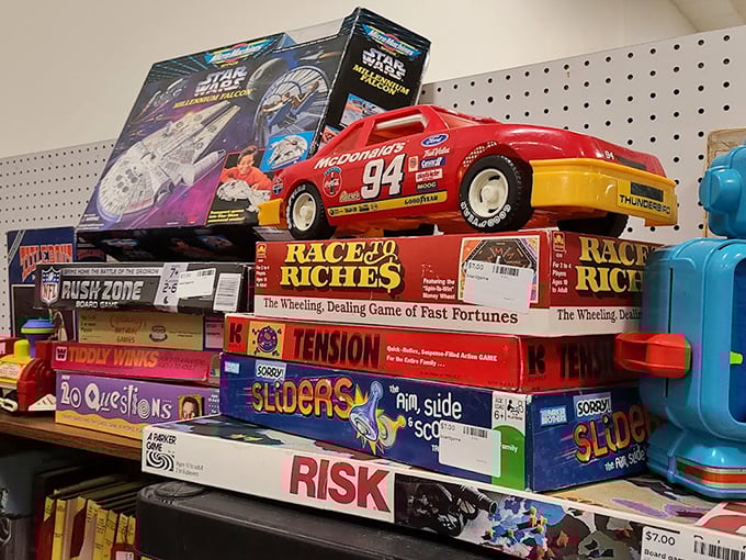 Board game heaven! From Star Wars collectibles to classic Risk, these boxes contain countless rainy afternoons from childhoods past.