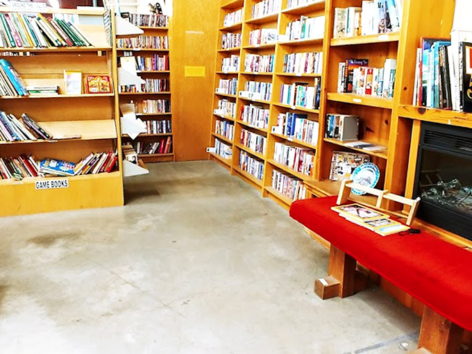 The book section rivals small-town libraries, with wooden shelves creating a warm, intellectual sanctuary. Bibliophiles, prepare to lose track of time.