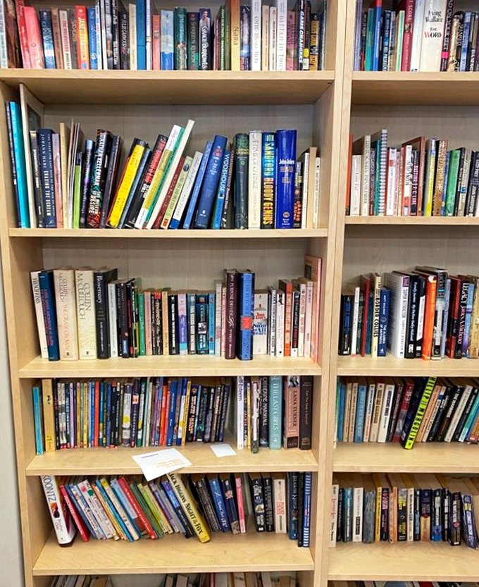 The book section rivals many small libraries, offering everything from bestsellers to obscure treasures at prices that make bibliophiles giddy.