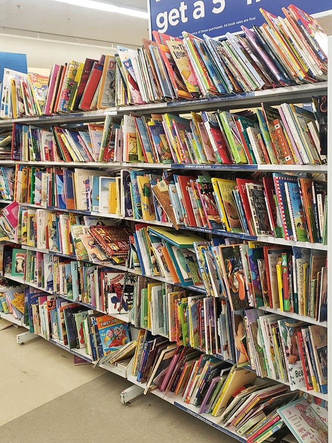 A literary goldmine where children's classics neighbor forgotten bestsellers. Somewhere in here is the book you didn't know you needed.