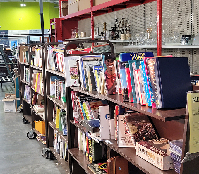 The book section offers literary adventures and reference guides that cost less than a single latte at your neighborhood coffee shop.