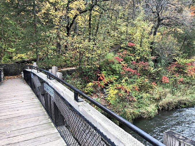This wooden bridge isn't just crossing water&mdash;it's spanning the gap between your overworked life and the peaceful existence your soul craves.