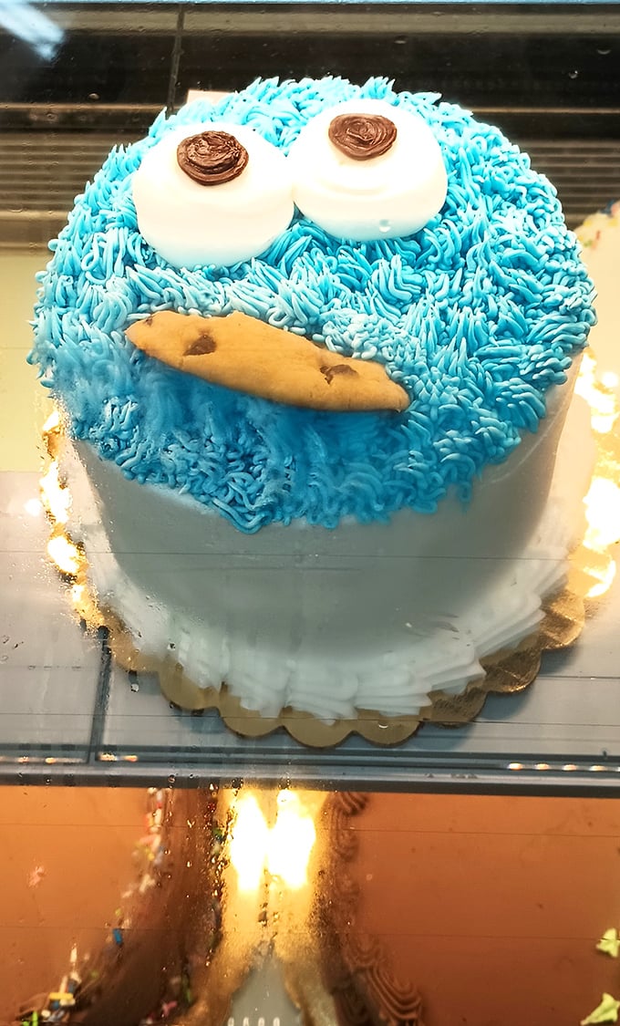 Cookie Monster would weep tears of joy. This whimsical blue creation proves Marge's isn't just about donuts&mdash;their custom cakes bring childlike wonder to any celebration.