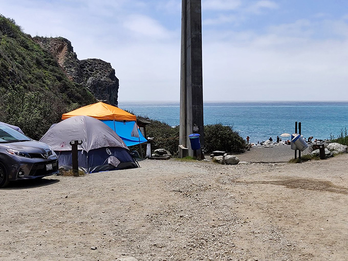 Beachfront camping that makes hotel guests pay triple for what these lucky campers get &ndash; ocean lullabies and million-dollar views included.