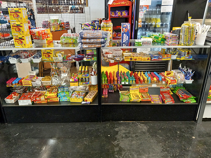 Sugar rush central! This nostalgic candy counter features treats that will transport you straight back to childhood afternoons.