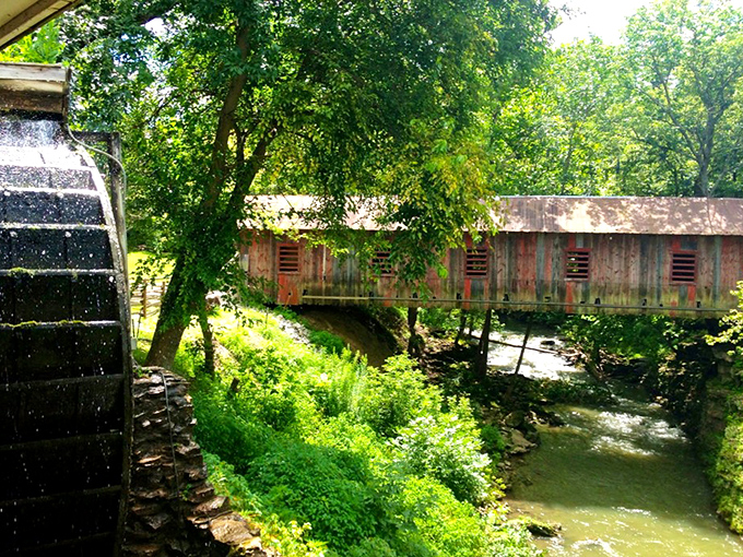 Where rushing water meets rustic engineering, this covered bridge spans not just the creek but connects visitors to Clifton's pastoral past.