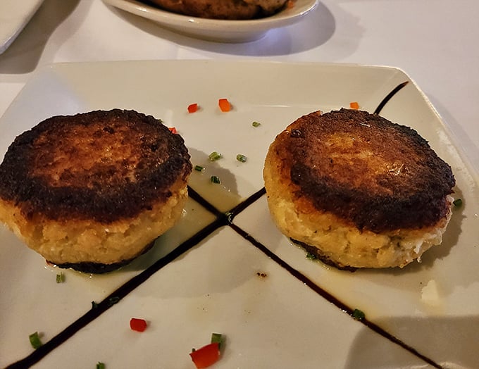 Crab cakes that would make Maryland jealous, golden-crusted and generous enough to share (but why would you?).