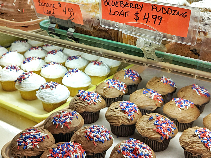 Patriotic sprinkles and perfect swirls of frosting. These cupcakes aren't just dessert; they're tiny celebrations waiting to happen.