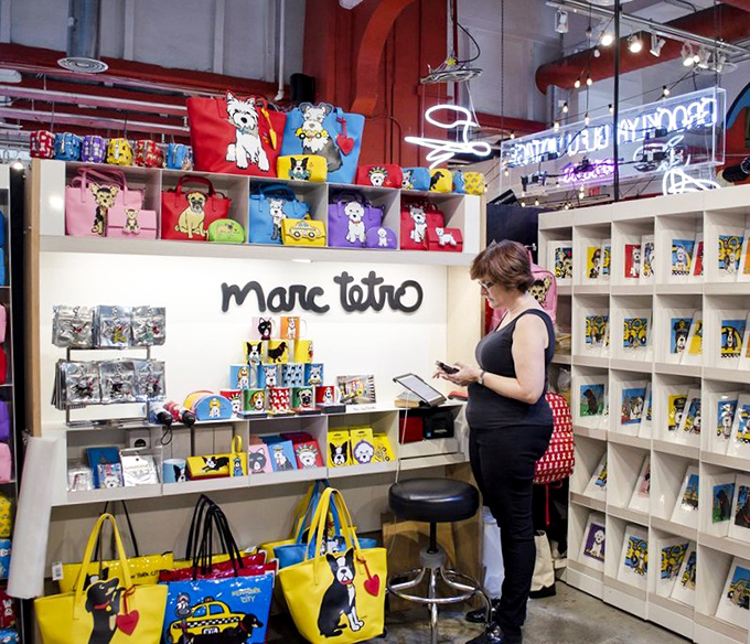 Marc Tetro's whimsical dog-themed merchandise brings a smile to browsers &ndash; proof that retail therapy sometimes comes with a side of actual therapy.