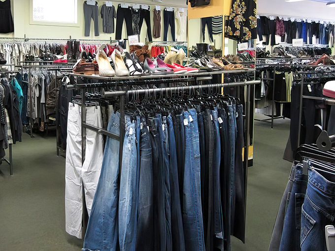 Denim democracy in action&mdash;every wash, cut, and style imaginable waiting for their second chance at fashion greatness.