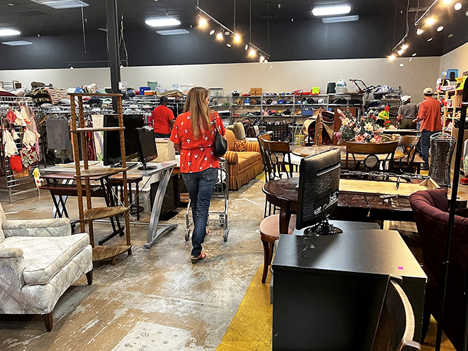 The furniture section: where someone's discarded living room set awaits its second act. That floral couch has stories to tell, and at these prices, you'll listen.