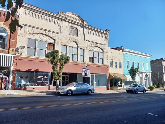 Downtown's colorful storefronts invite window shopping at a leisurely pace, where nobody rushes you and parking doesn't require advanced strategic planning.