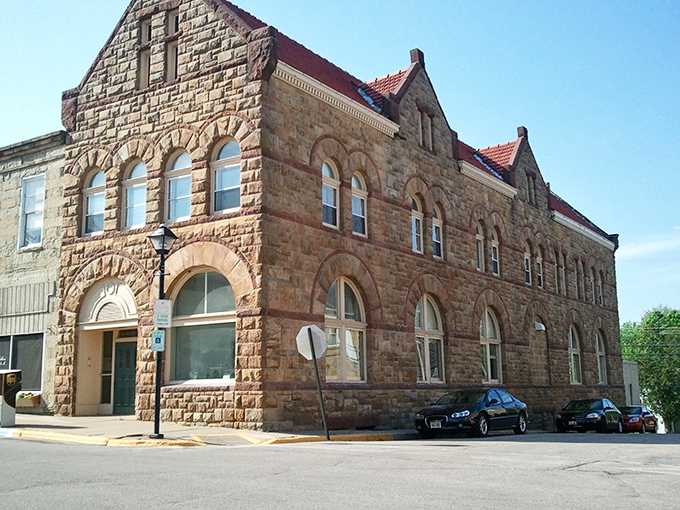 The imposing sandstone architecture speaks to Mineral Point's prosperous mining past, when this tiny Wisconsin town was briefly the territory's boomtown.