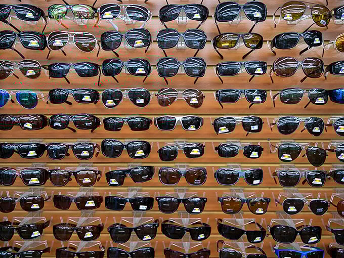 Sunglasses galore—because looking cool shouldn't cost your retirement fund.
