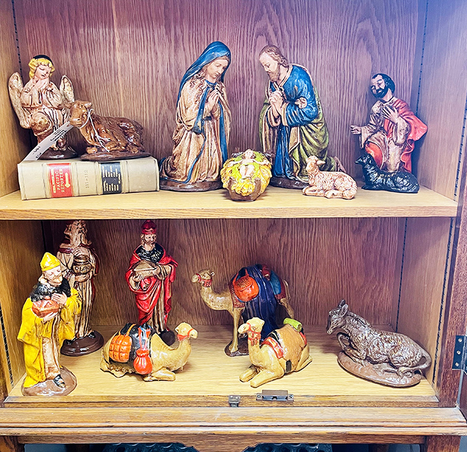 Holy nativity collection! These vintage figurines have witnessed more Christmas mornings than most of us have had hot breakfasts.