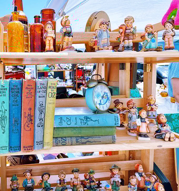 A nostalgic collection of vintage children's books and figurines that would make any Wizard of Oz collector click their heels three times.