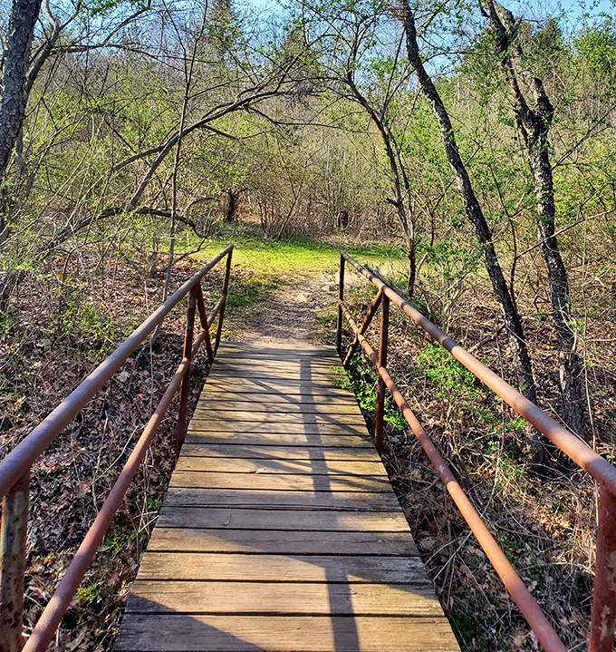 This footbridge doesn't just connect two pieces of land &ndash; it's a portal between everyday life and the kind of peace you can't find on Netflix.
