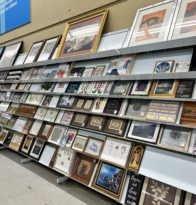 Wall art galore! From inspirational quotes to vintage prints, your blank walls are practically begging you to bring something home.