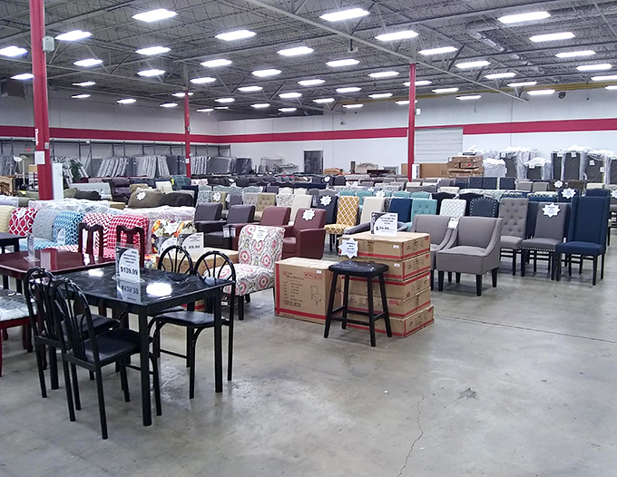 Furniture showroom or time machine? Both, actually &ndash; with pieces from every decade since folks discovered sitting beats standing.