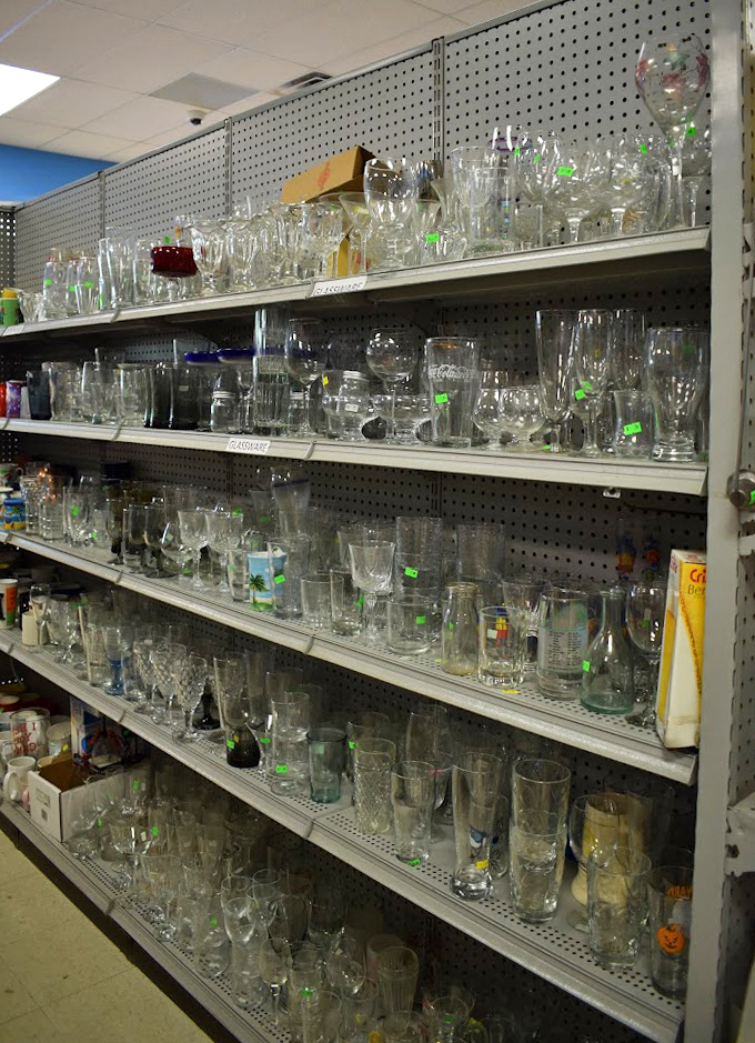 Glassware galore &ndash; from champagne flutes to beer steins, because every beverage deserves its proper throne. 