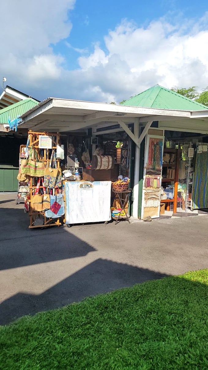 Handcrafted treasures line these stalls, each item telling a story that mass-produced souvenirs could never hope to match.