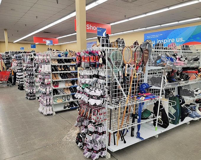 Sports equipment galore &ndash; because in Alaska, yesterday's abandoned hobby is tomorrow's passionate pursuit for someone else.