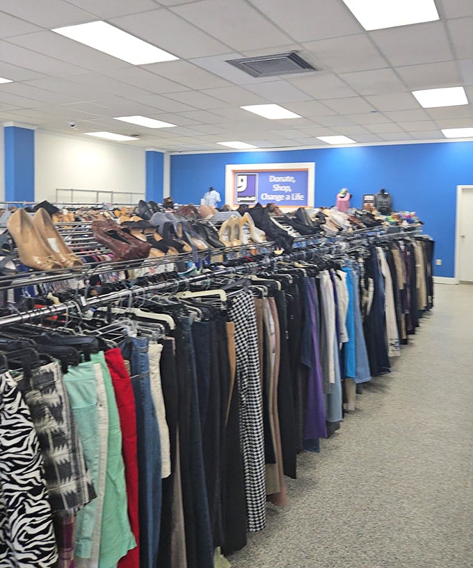 Rows of denim stretching into the distance &ndash; finding your perfect fit is the treasure hunt you didn't know you needed. 