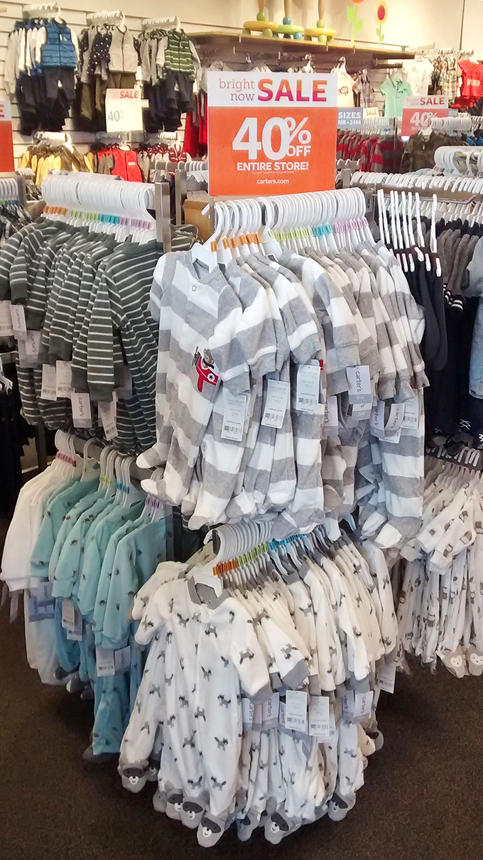 Carter's paradise for growing families! At 40% off the entire store, you can finally buy those adorable outfits without calculating cost-per-wear ratios.
