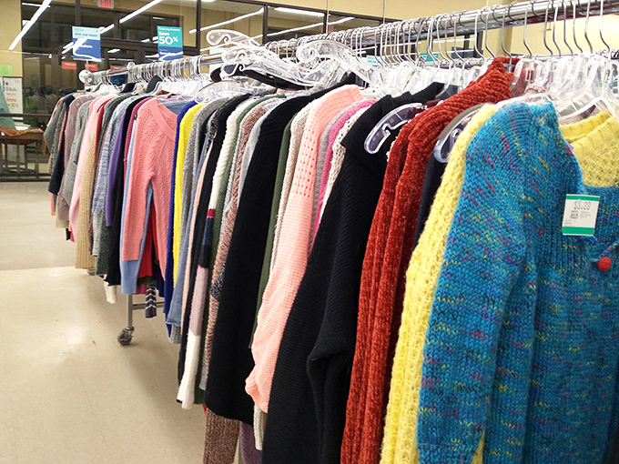 The sweater section is like a textile time machine&mdash;yesterday's fashion statements waiting for your modern interpretation.