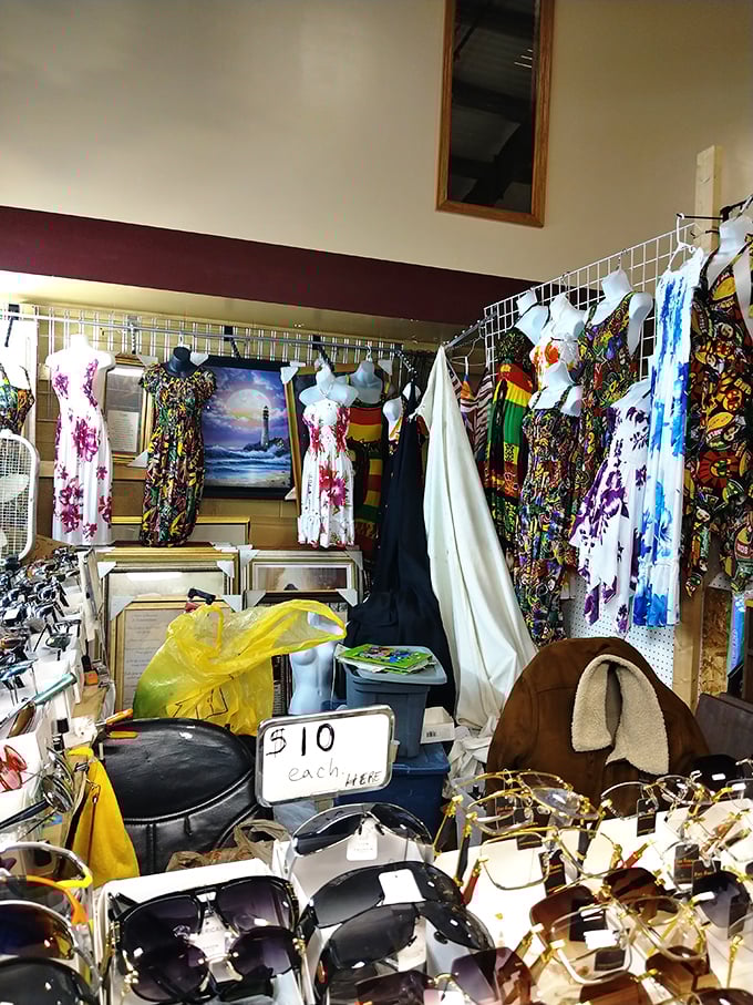 Fashion finds at flea market prices! These colorful dresses bring vacation vibes year-round, proving style doesn't have to come with a department store price tag.