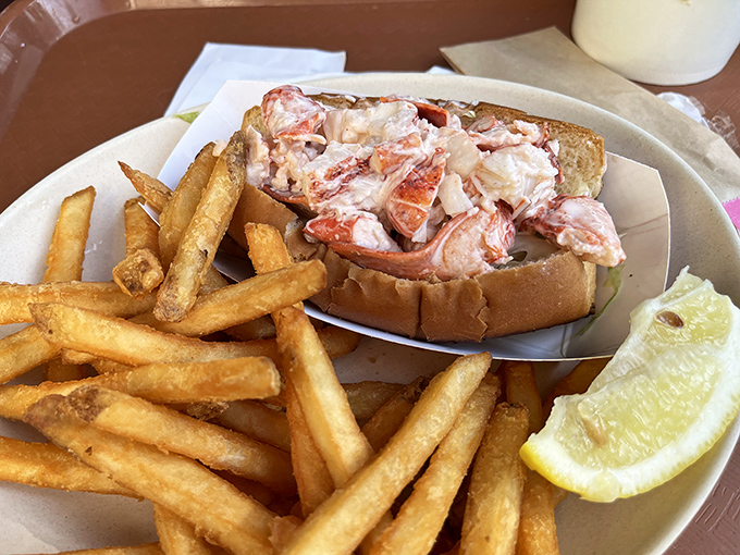 The lobster roll that launched a thousand return visits&mdash;chunks of sweet meat barely contained by a perfectly toasted bun.