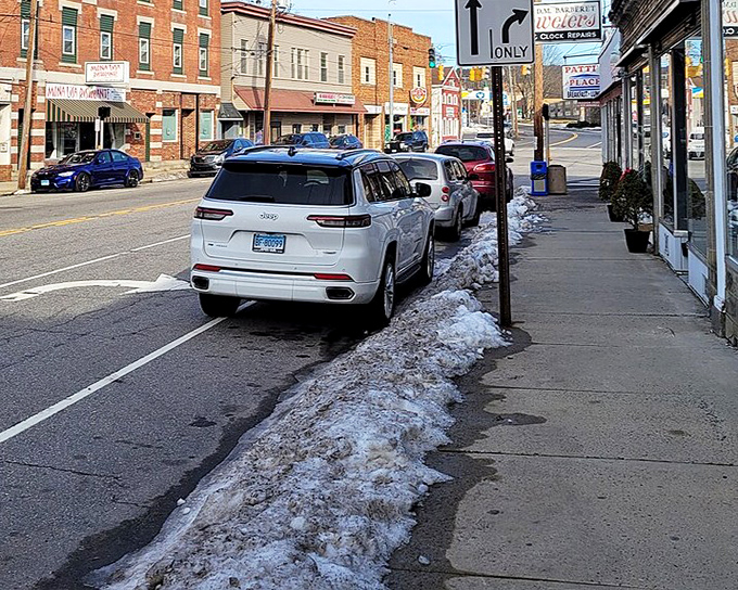 Winter in Thomaston means navigating snowbanks with the precision of an Olympic slalom skier, but the cozy storefronts make it worth the trek.