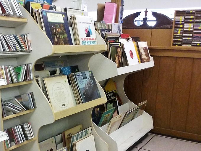 Vinyl enthusiasts, rejoice! The media section houses forgotten albums and undiscovered classics waiting for their second spin at life.