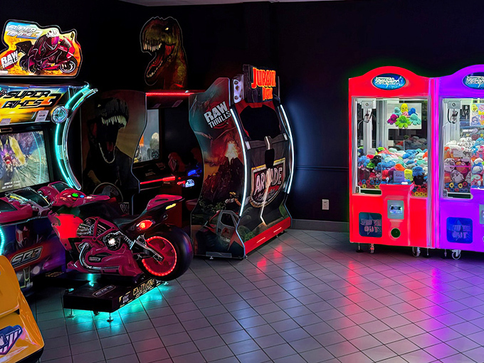 Between shopping sprees, the arcade offers retail therapy of a different kind. Nothing says "I'm adulting responsibly" like winning stuffed animals after buying designer shoes.