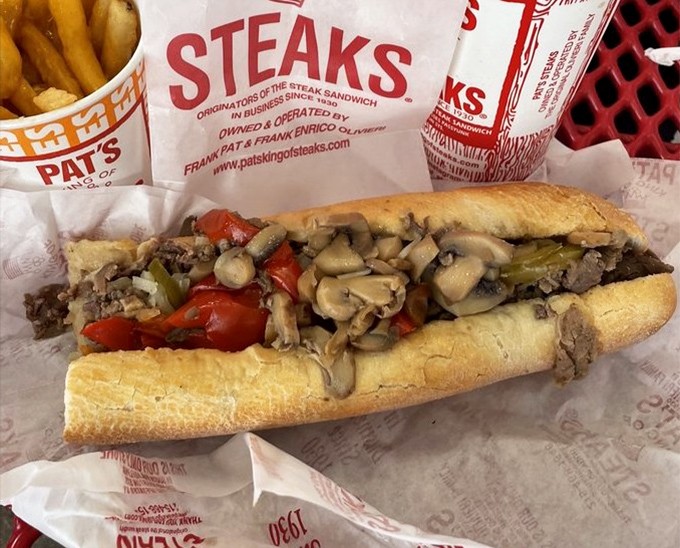 The mushroom pepper cheesesteak isn't just a sandwich—it's an edible love letter to umami, with each ingredient playing its part in perfect harmony.