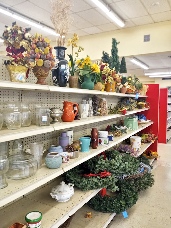 Seasonal decor and colorful vases stand at attention, ready to transform your home without transforming your bank account.