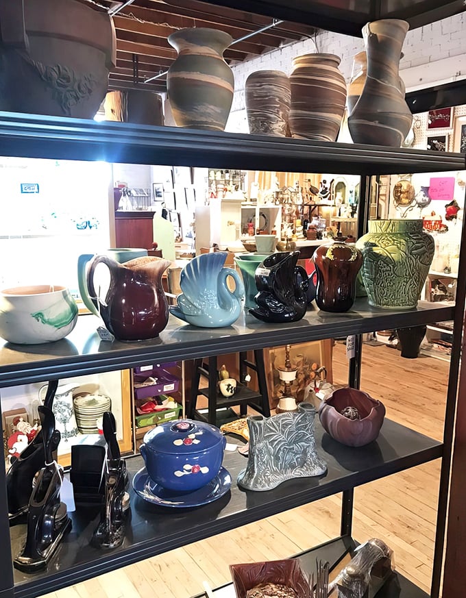 Pottery paradise awaits, with enough vintage vessels to outfit every farmhouse kitchen from here to Laramie.