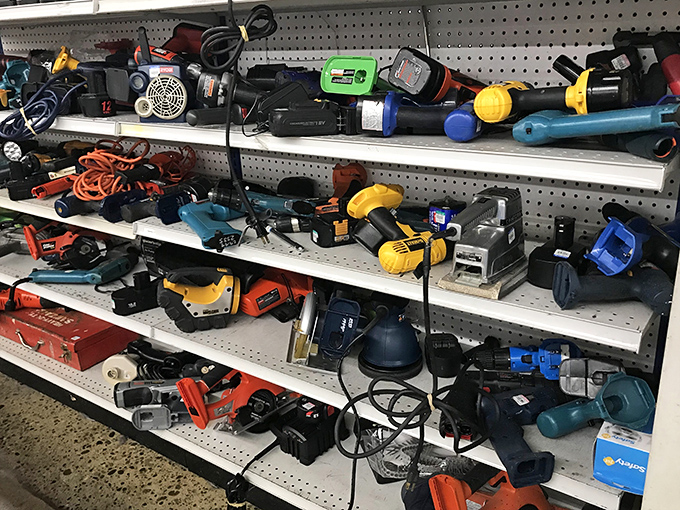 Tool paradise or handyman's dream? Either way, this collection of power tools could build a small city or at least fix that wobbly table.