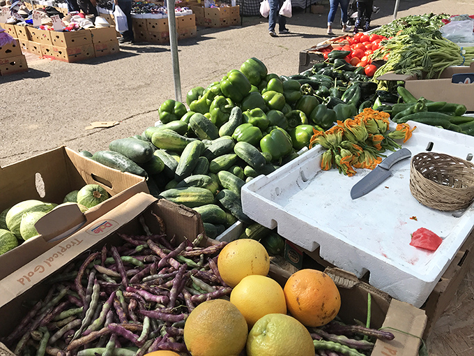 Nature's candy counter! These farm-fresh vegetables didn't travel from some distant warehouse&mdash;they probably woke up this morning still in the ground.