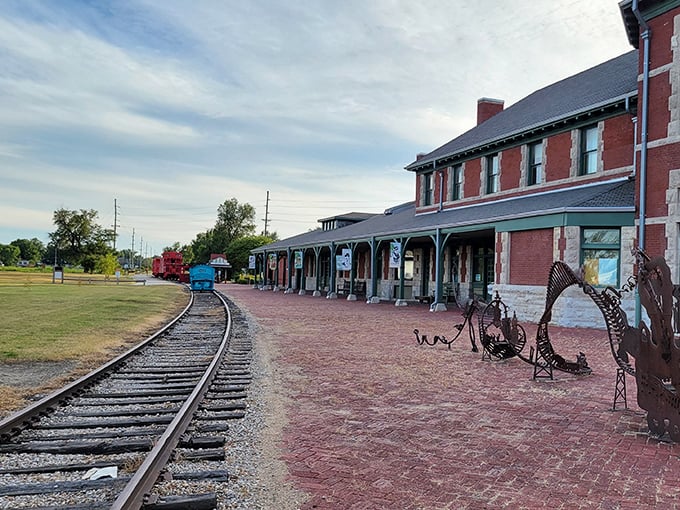 History meets recreation at the Katy Depot, where the tracks that once brought commerce now bring cyclists and walkers to the famous Katy Trail.