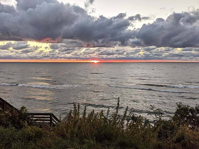 Sunsets over Lake Michigan that don't require filters, just eyes and maybe a comfortable chair.