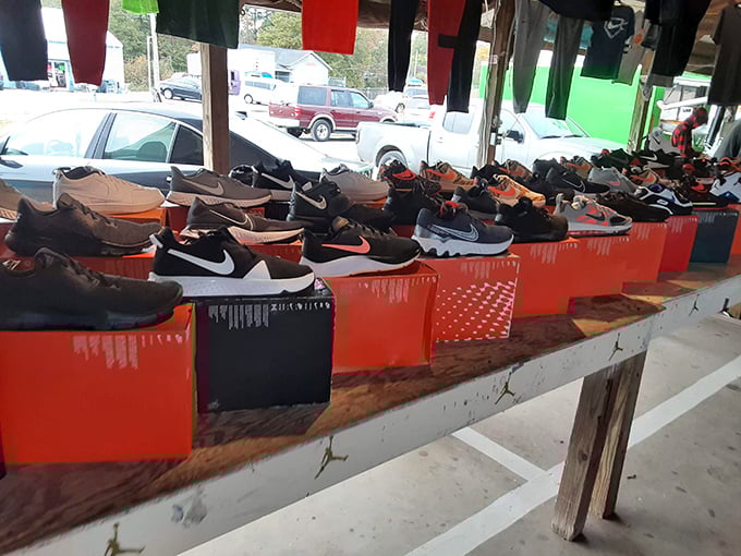 Sneaker heaven for the budget-conscious! These rows of footwear promise style without the sticker shock that comes with mall prices.