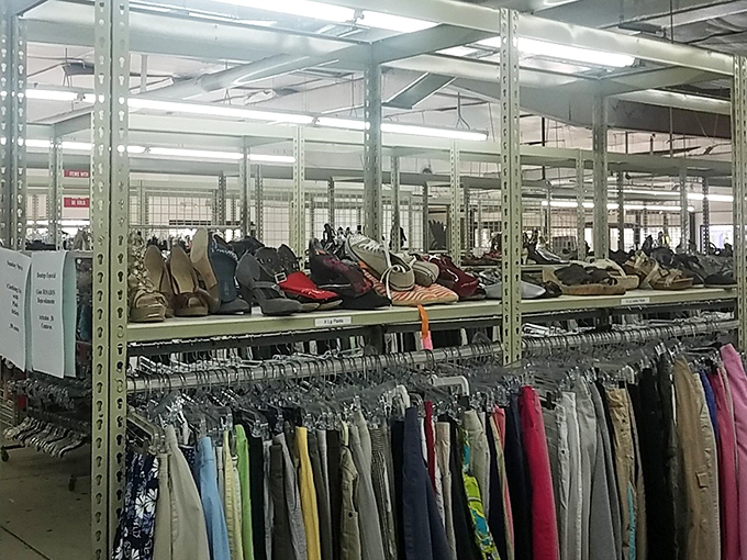 The shoe and clothing section &ndash; where your next favorite outfit is hiding between someone else's fashion history.