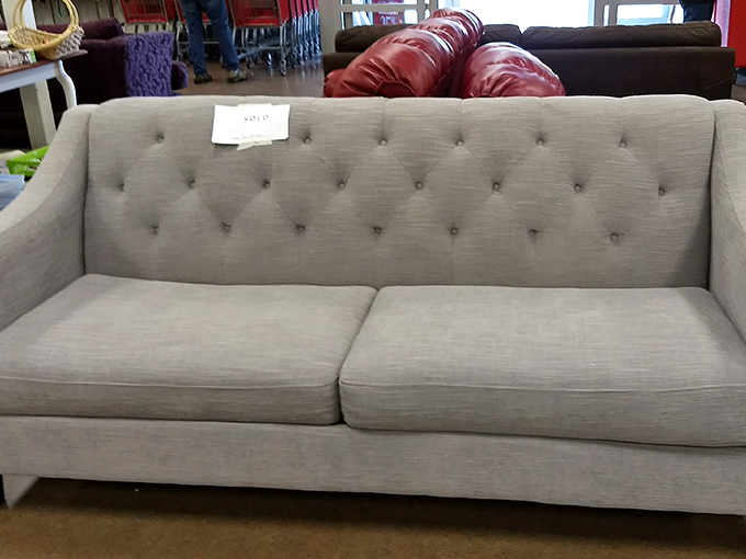 This isn't just a sofa &ndash; it's someone's future movie night headquarters, first apartment centerpiece, or the place where countless conversations will unfold.